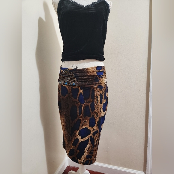 VENUS | Skirts | Venus Python Jeweled Skirt | Poshmark